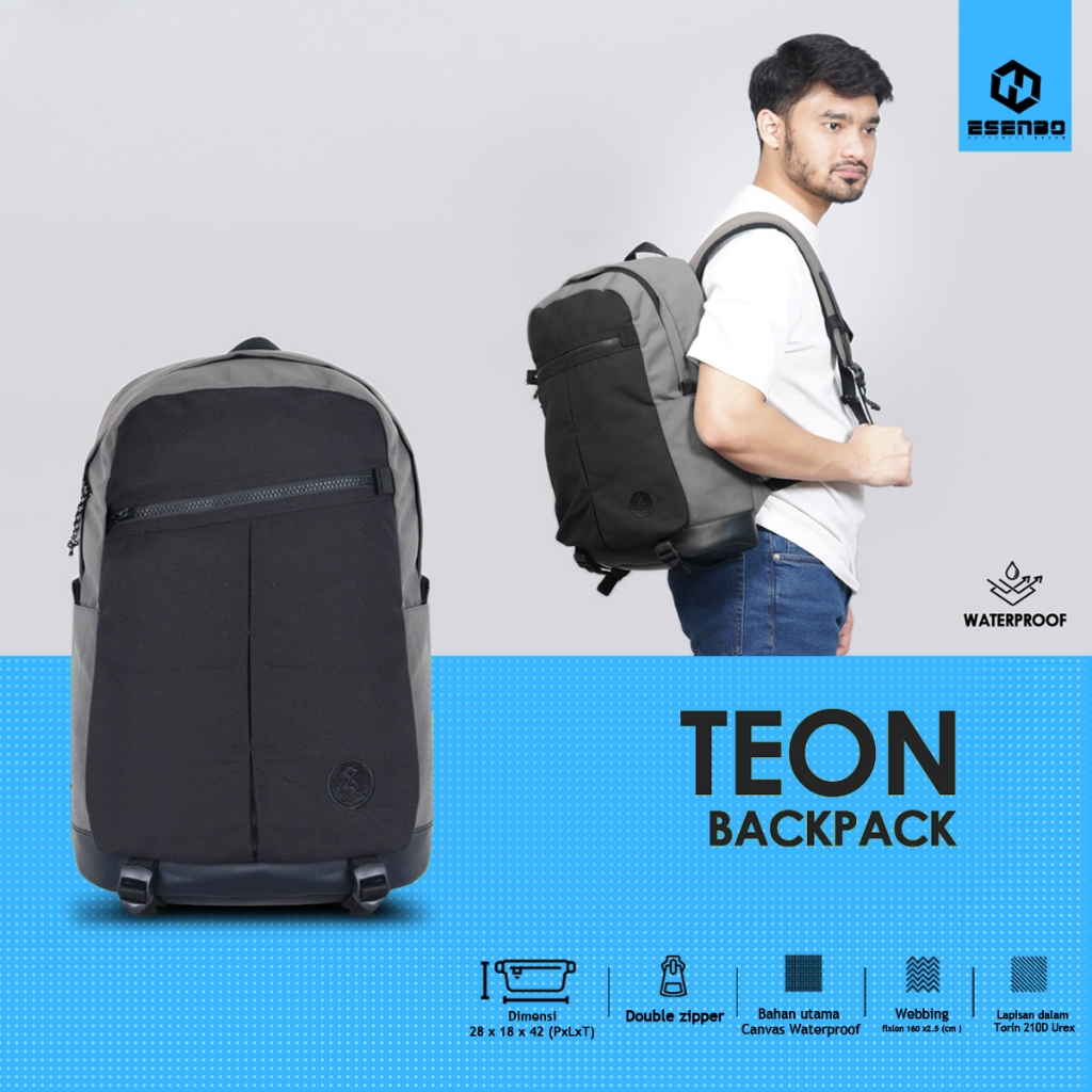Jual Tas Backpack Pria Kanvas ZIGZAG TEON - Ransel Anti Air | Shopee ...
