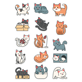 Jual Sticker Kucing Sticker Sheet Sticker Unik Sticker Tempel Sticker ...