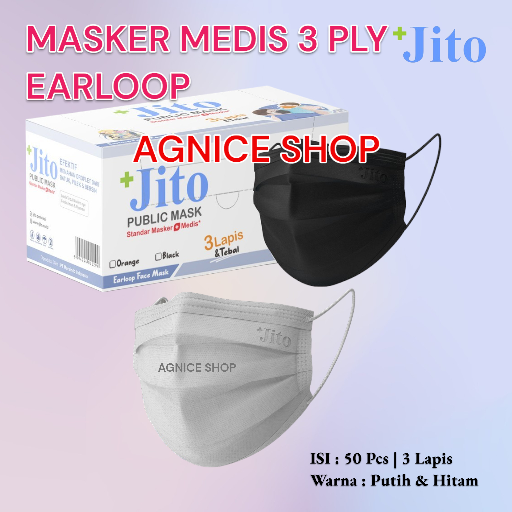 Jual JITO Masker Medis 3 Ply - Box isi 50 pcs | Shopee Indonesia
