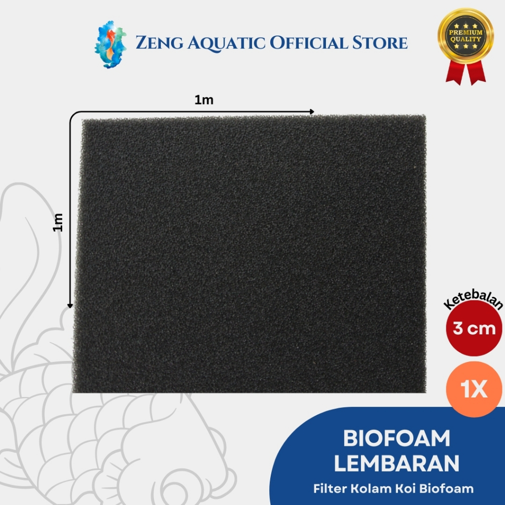 Jual Biofoam Lembaran 100 x 100 x 3 CM Media Filter Kolam Aquarium ...