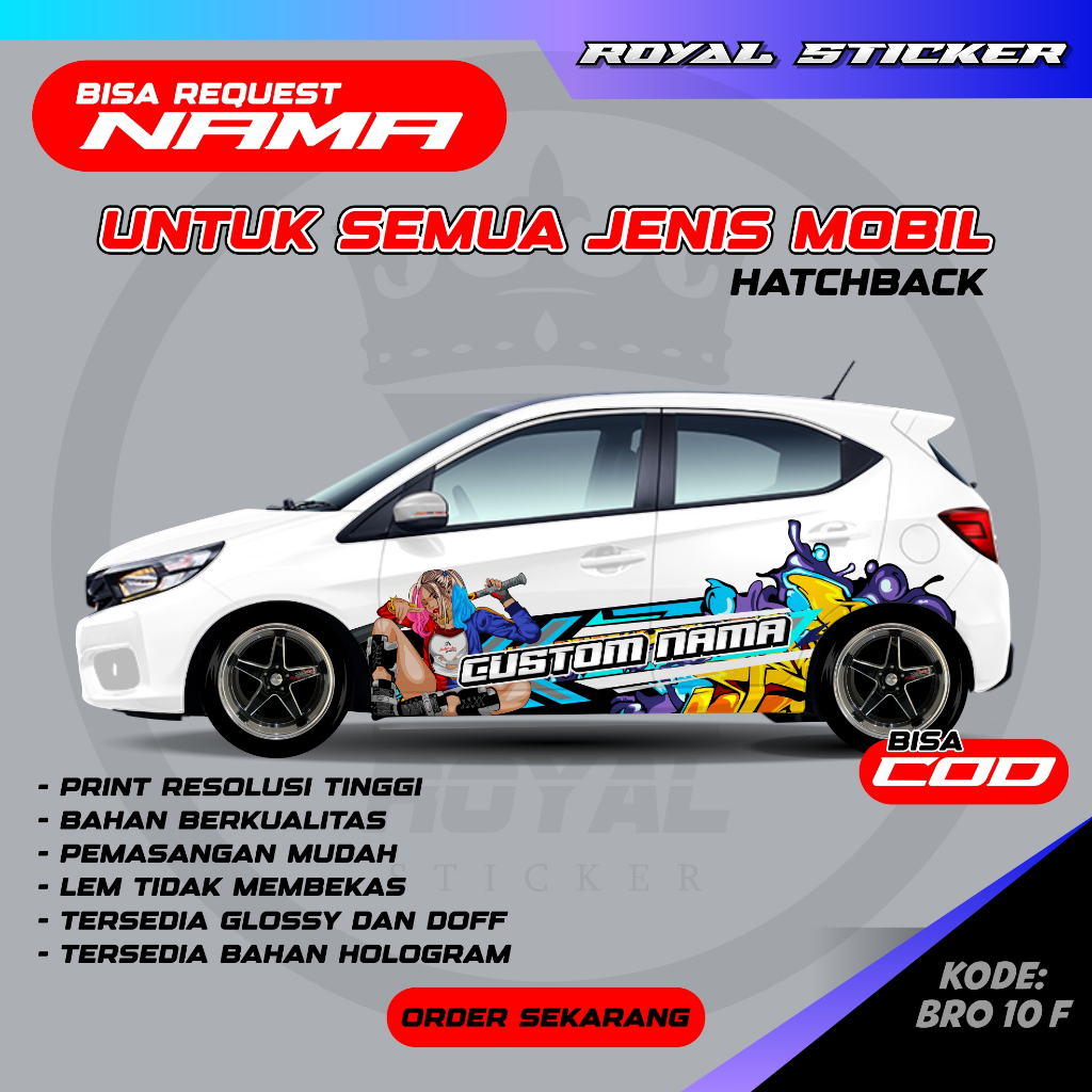 Jual DECAL MOBIL HONDA BRIO JAZZ AYLA AGYA - SEMUA JENIS MOBIL ...