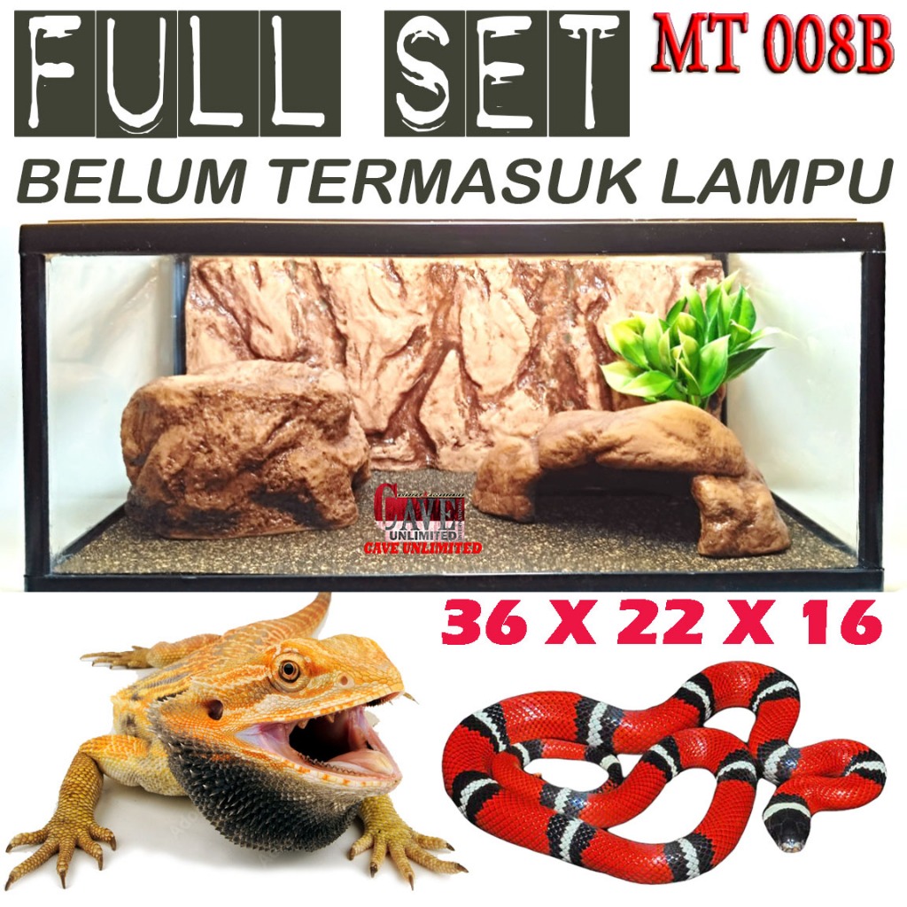 Jual MT008B KANDANG REPTILE FULL SET REPTILIA ULAR GECKO KADAL IGUANA BEARDED DRAGON BD SALVA ...