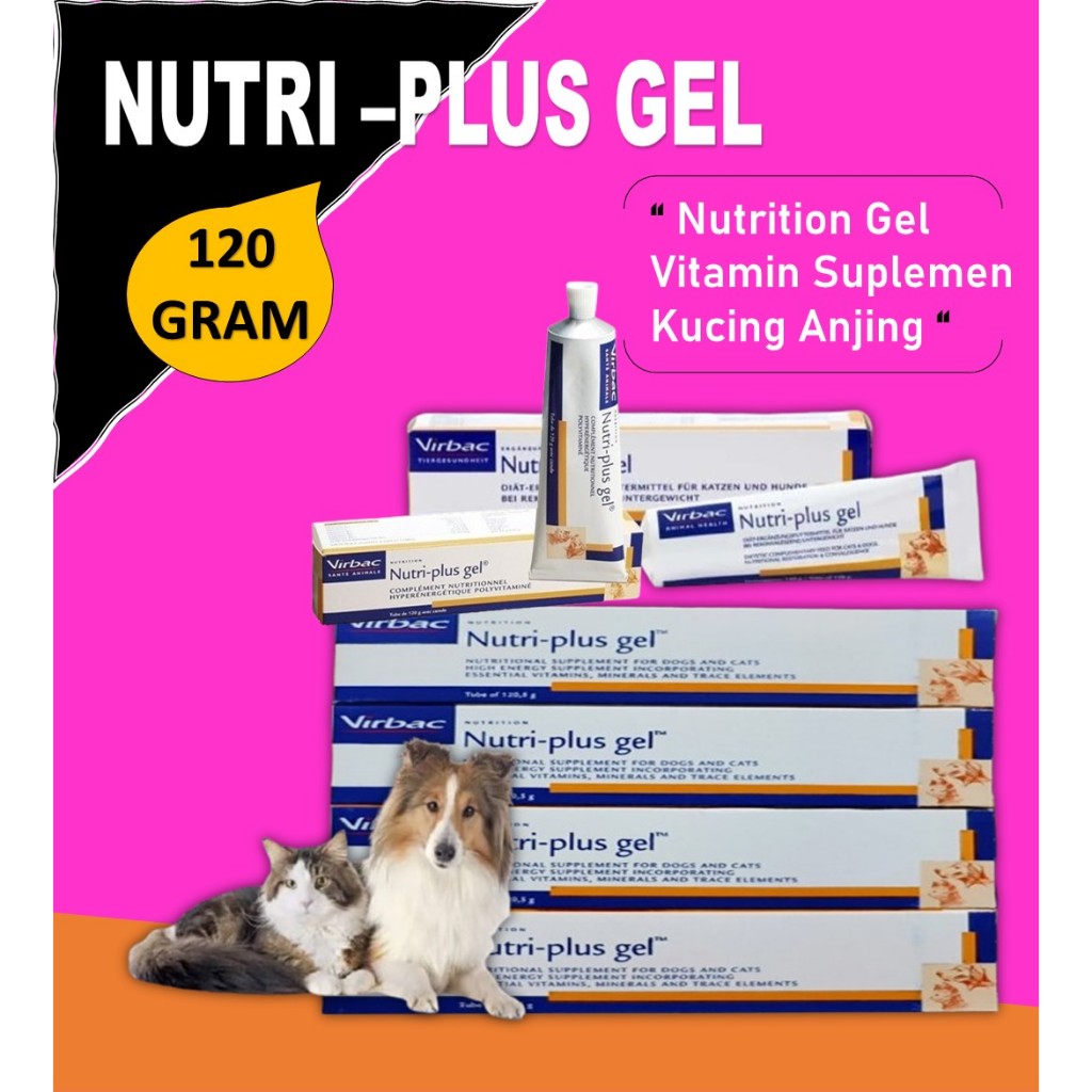 Jual Nutri Plus Gel 120gram Virbac Vitamin/Suplemen Kucing Anjing ...