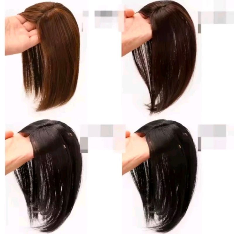 Jual Toupee Wanita Rambut Pendek Tanpa Poni Rambut Panjang 35 Cm ...