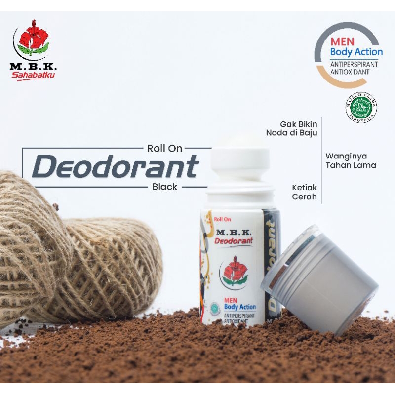 Jual Mbk Deodorant Roll On Hitam - Deodorant Black 40ml | Shopee Indonesia