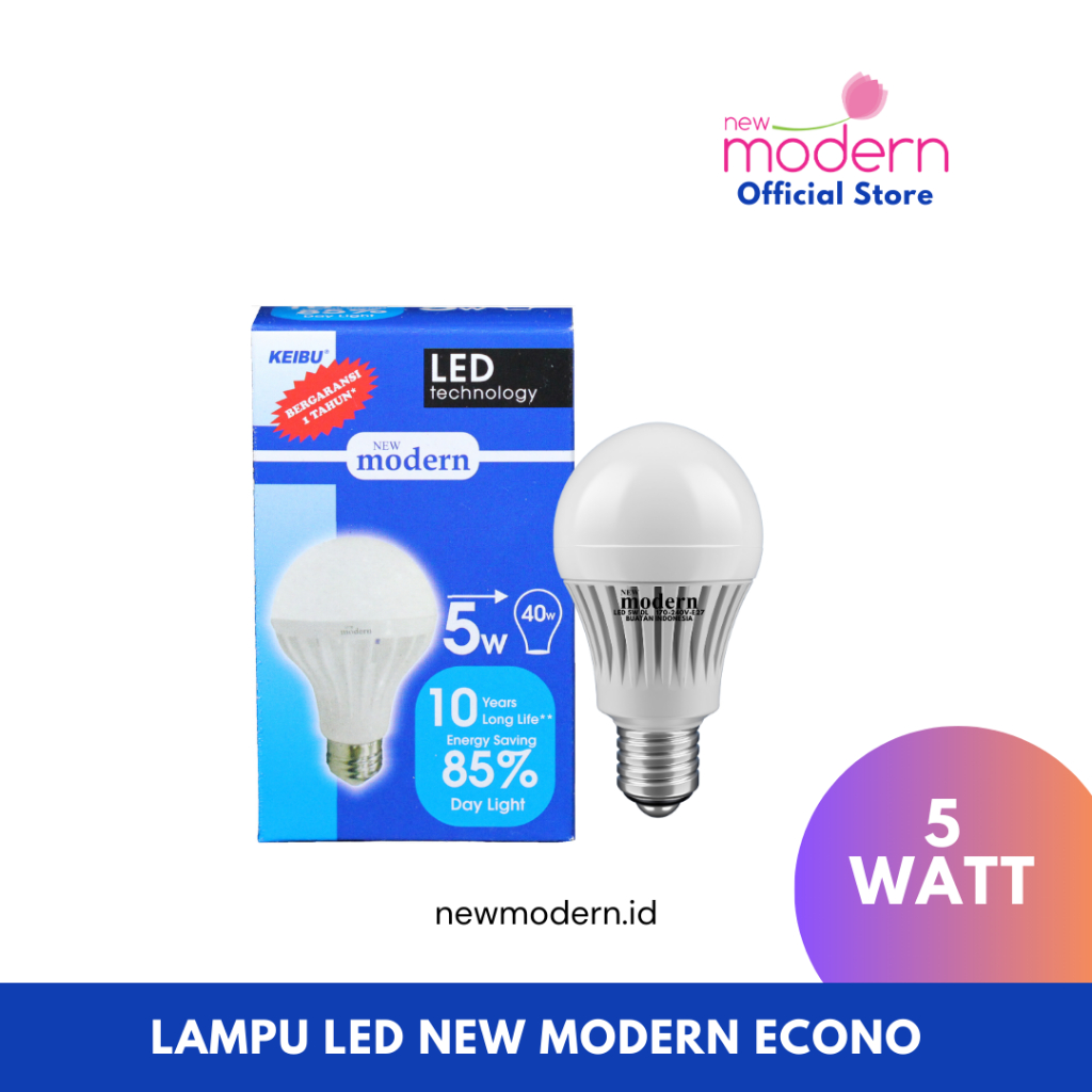 Jual New Modern Lampu LED ECO 5 Watt | Shopee Indonesia