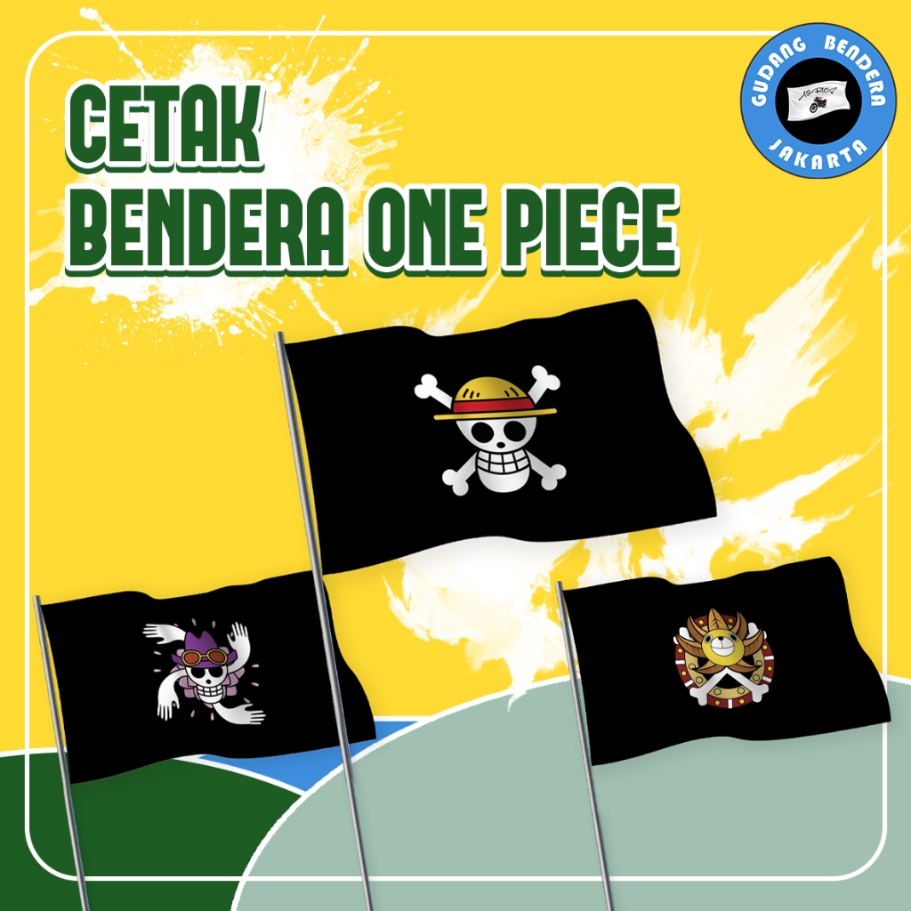 Jual BENDERA ONE PIECE TERMURAH LENGKAP SEMUA CREW ADA FULL PRINT ...