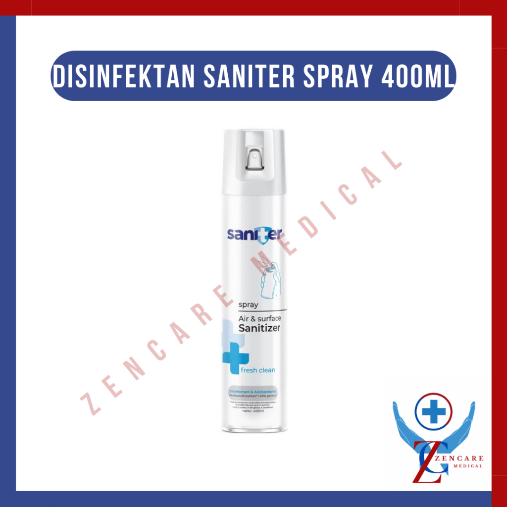 Jual Disinfektan Saniter Cair Spray 400 ML ( Air-Surface ) | Shopee ...