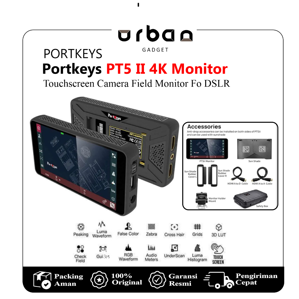 Jual Portkeys PT5 II 5" Inch 4K Touchscreen Monitor Eksternal- RESMI ...