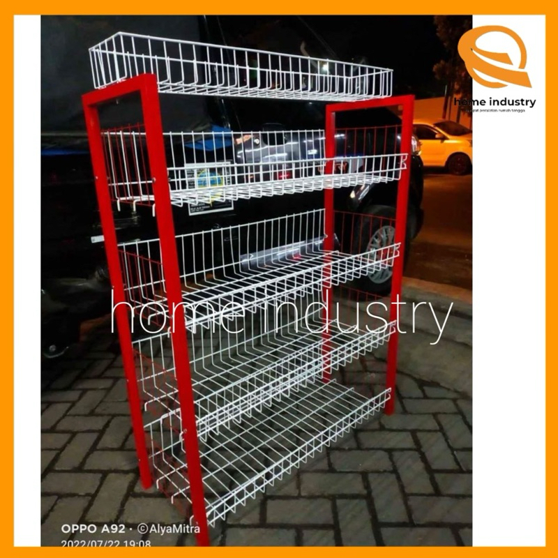 Jual Rak Ciki Besi Ss 5 roda/ Rak Serbaguna Mini Market / Rak Display ...