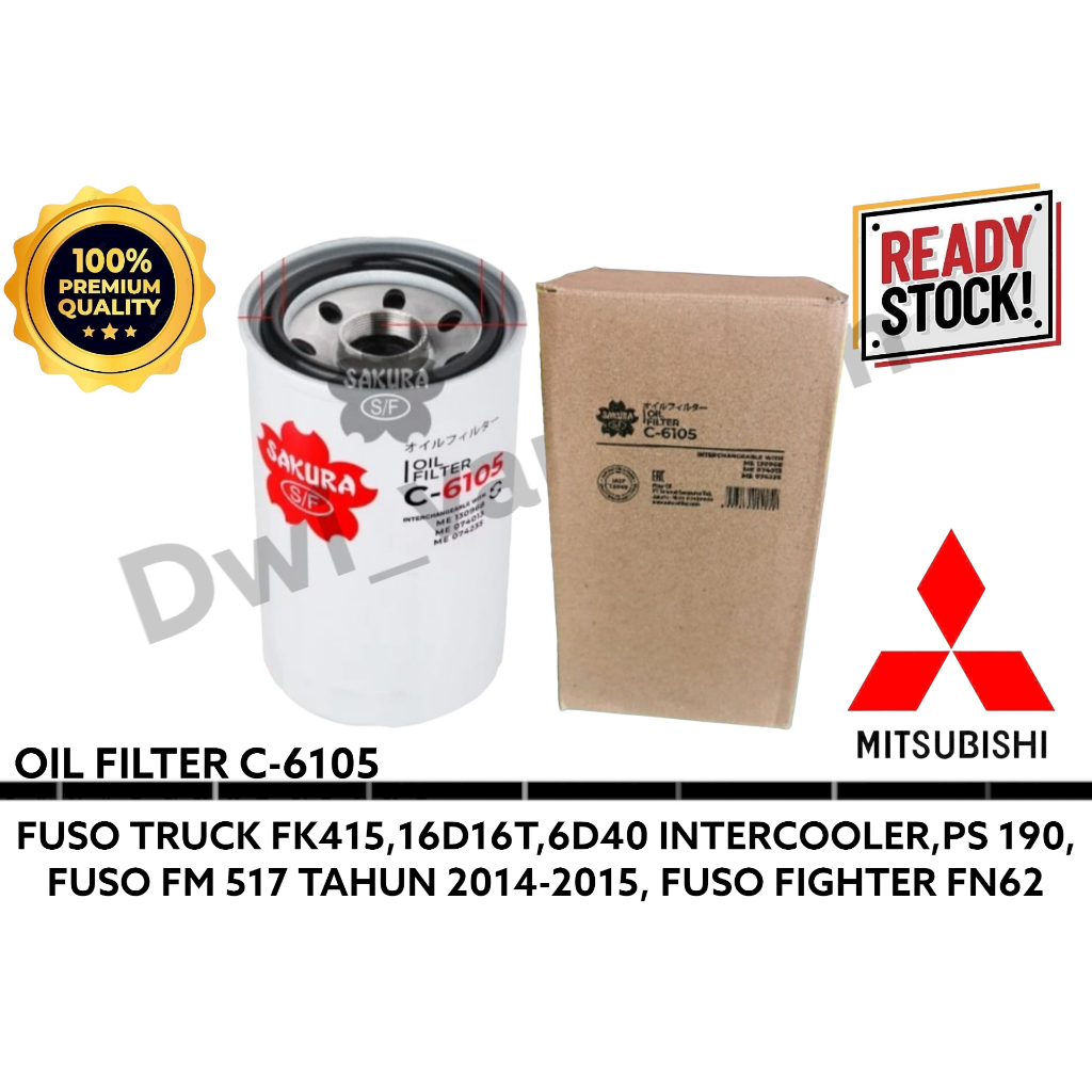 Jual FILTER OLI FUSO FK415/16D16T/6D40/PS190/FUSO FM517/FUSO FIGHTER ...