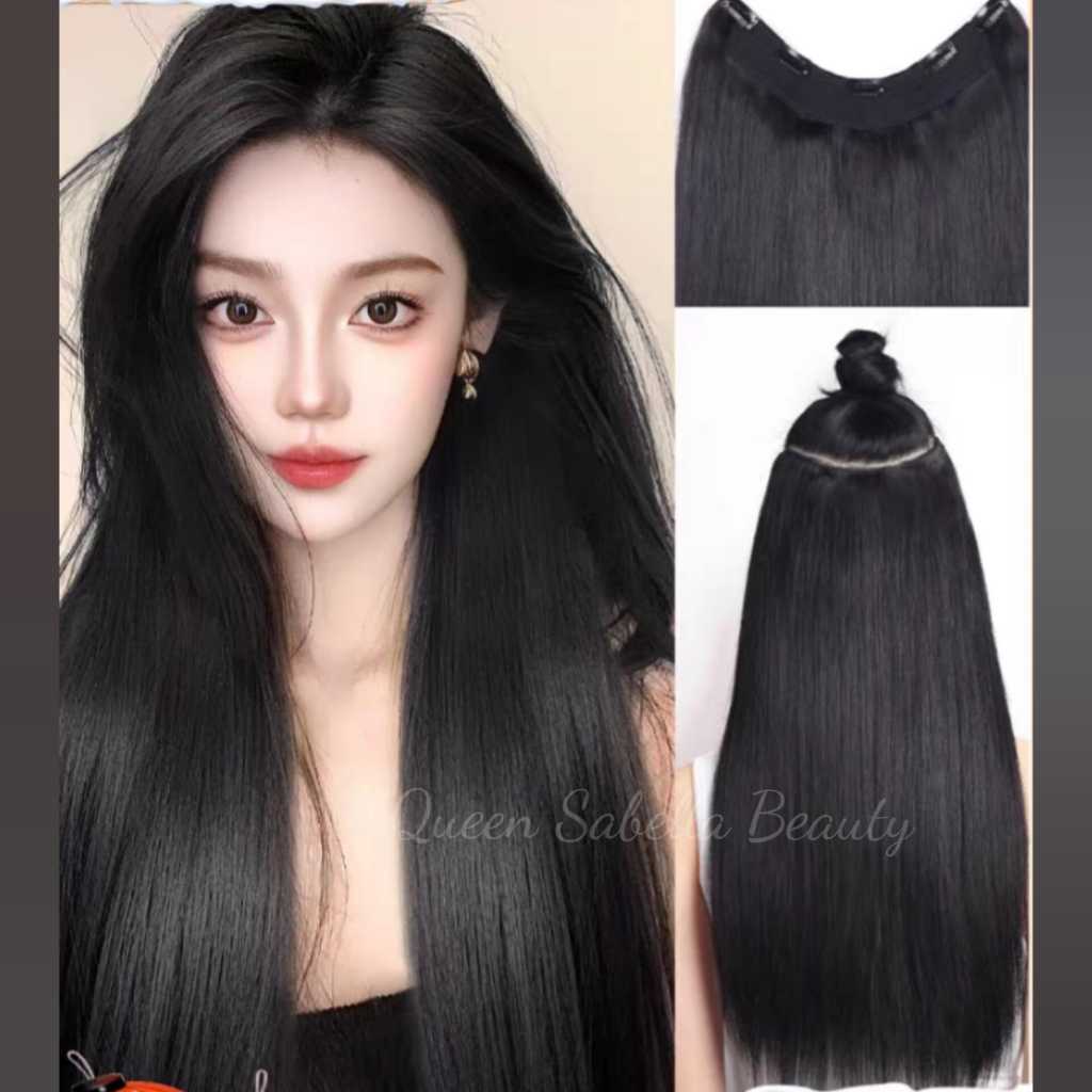 Jual QSB [READY] Hairclip Import Premium Biglayer Lurus Natural | 50cm ...