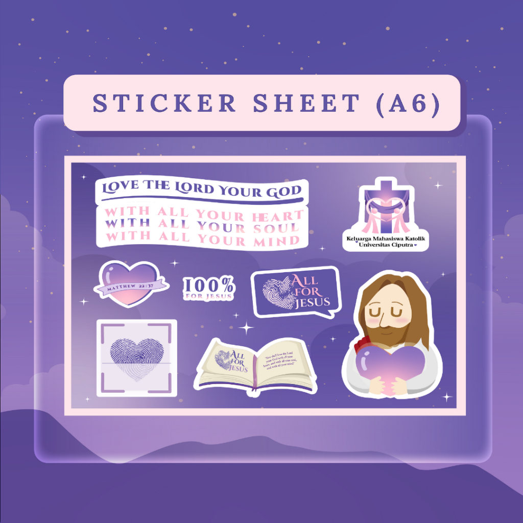 Jual MERCH ROHANI KRISTEN KATOLIK | ALL FOR JESUS | STICKER ONLY ...