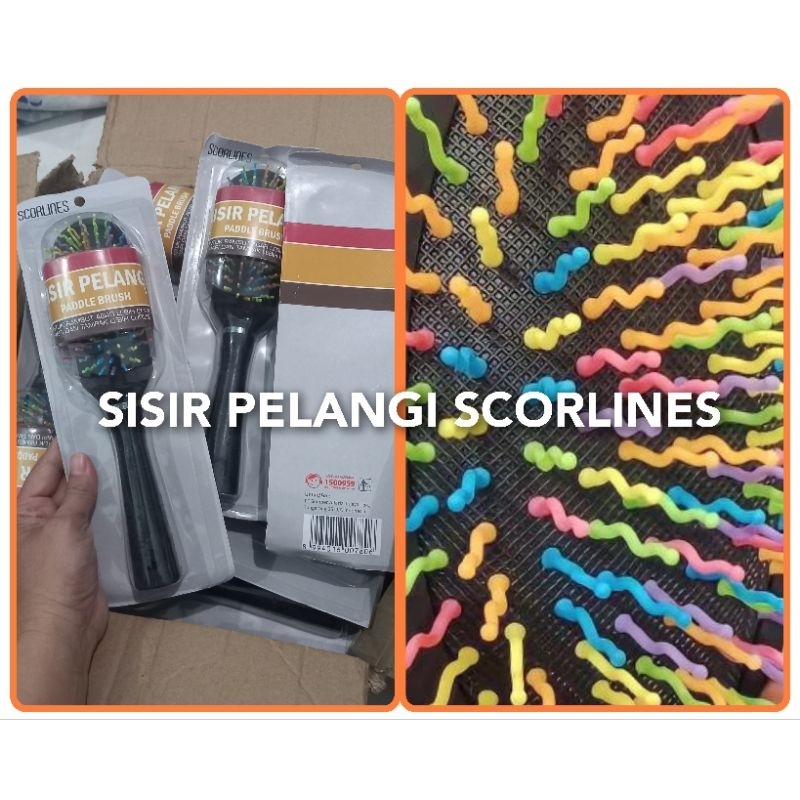 Jual SISIR PELANGI AGAR RAMBUT RONTOK BERKURANG/ sisir paddle brush ...