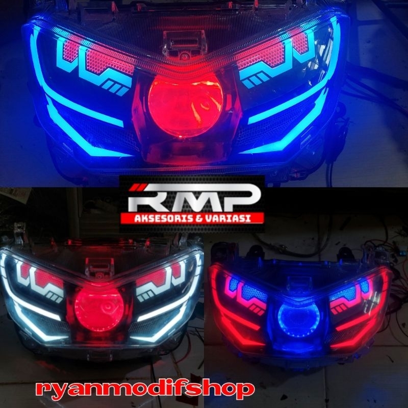 Jual HEADLAMP NMAX OLD DAN NMAX NEW CUSTUME LAMPU DEPAN NMAX NEW ...