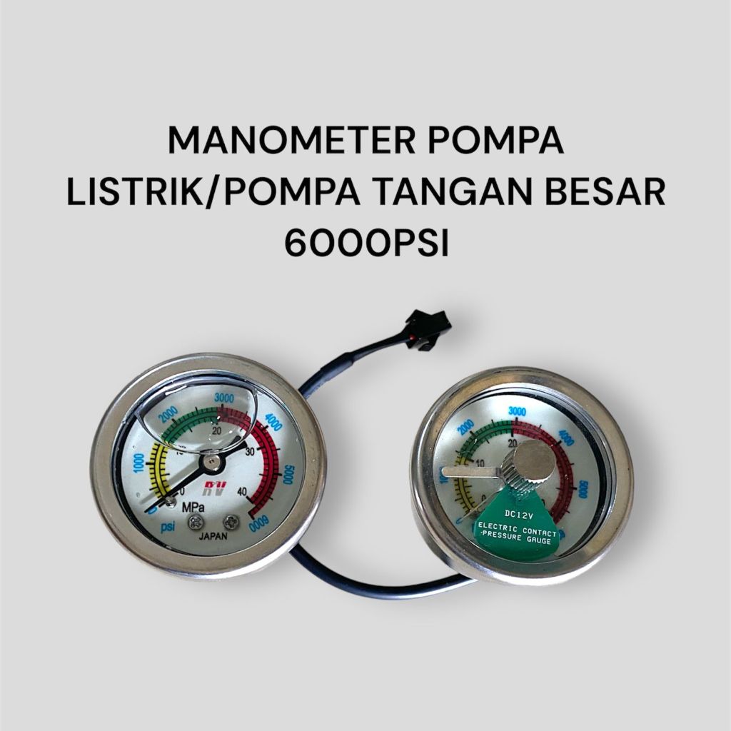 Jual MANOMETER BESAR POMPA LISTRIK & POMPA TANGAN 6000 PSI | Shopee ...