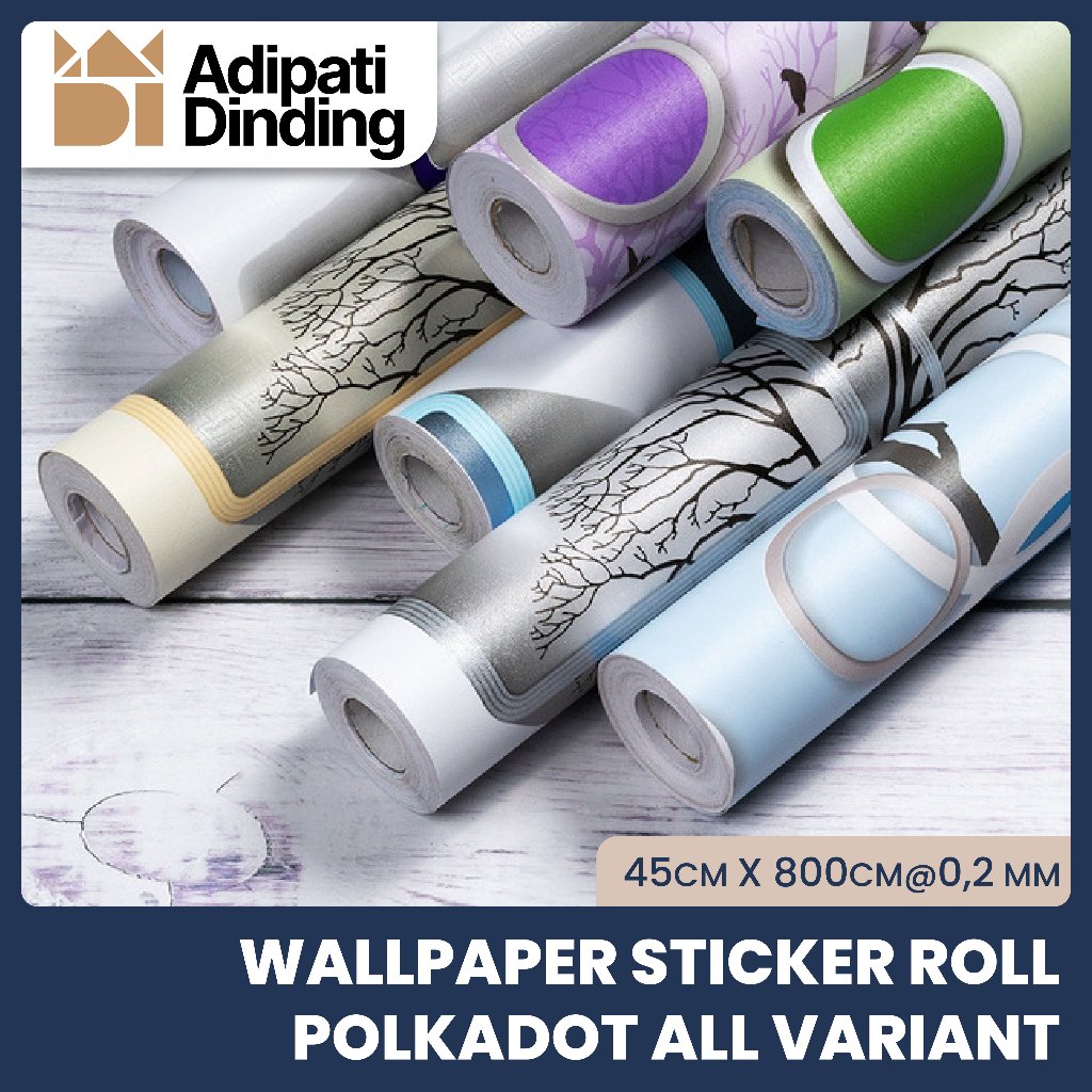 Jual Wallpaper Dinding Motif Polkadot All Variant Ukuran 45 Cm x 10 Meter / Polkadot Ungu ...