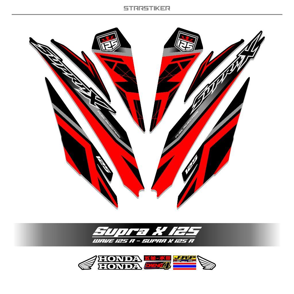 Jual STRIPING SUPRA X 125 R NEW MTF X23 / STIKER SUPRA X 125 FI ...
