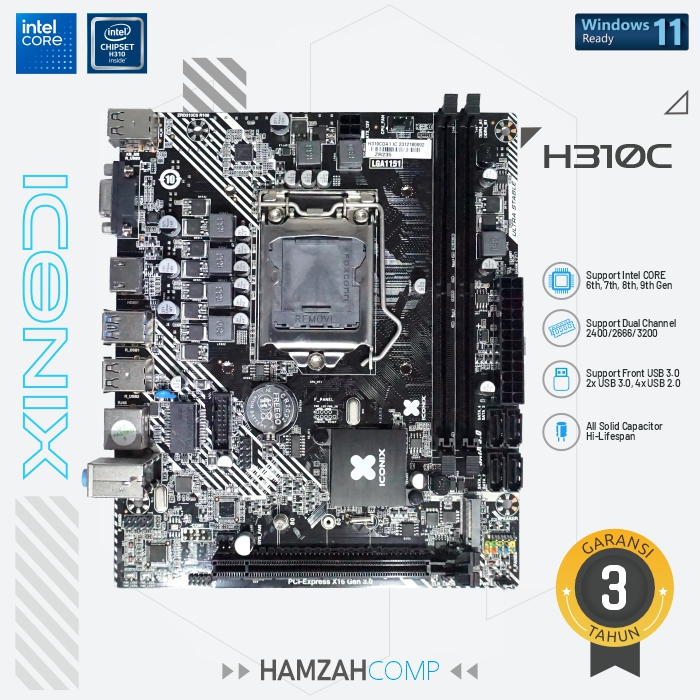 Jual Motherboard H310C Iconix Socket LGA 1151 DDR4 NVMe | Shopee Indonesia