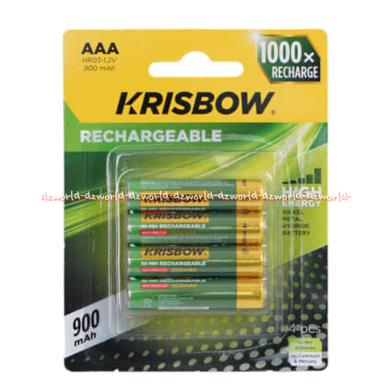Jual Krisbow Rechargeable 900mah Baterai AAA 4Pcs Batrai Bisa Di Charge ...