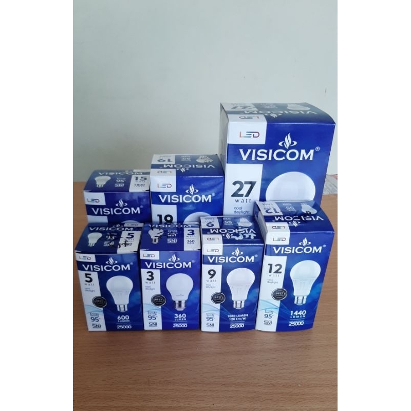Jual LAMPU LED BULB VISICOM 12 WATT ( 5 PCS ) | Shopee Indonesia