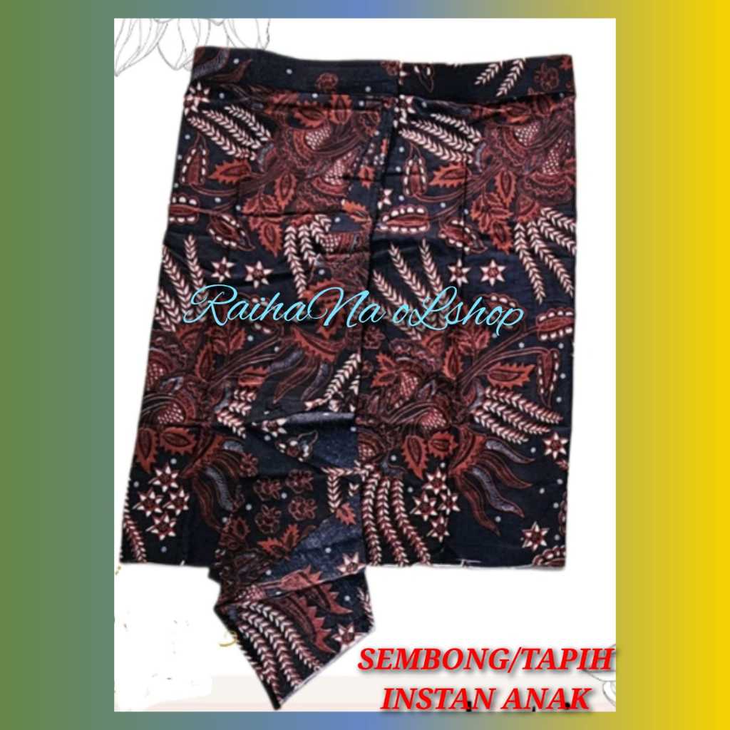 Jual SEMBONG/TAPIH ANAK / CELANA ROK BATIK WIRU INSTAN ANAK | BAWAHAN SURJAN LURIK/KEBAYA LURIK ...