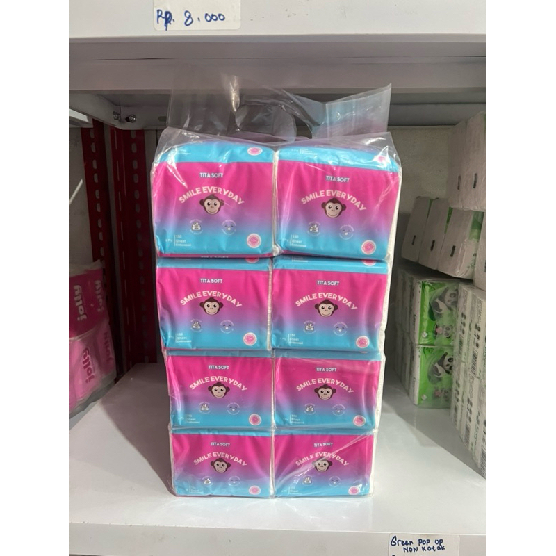 Jual Tissue tita soft pop up 150 sheetembose' paket 8 pcs | Shopee ...