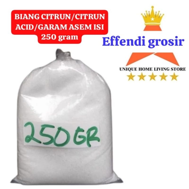 Jual 1BUNGKUS ISI 250 GRAM BIANG SITRUN ACID , CITRUN ACID , GARAM ASEM ...