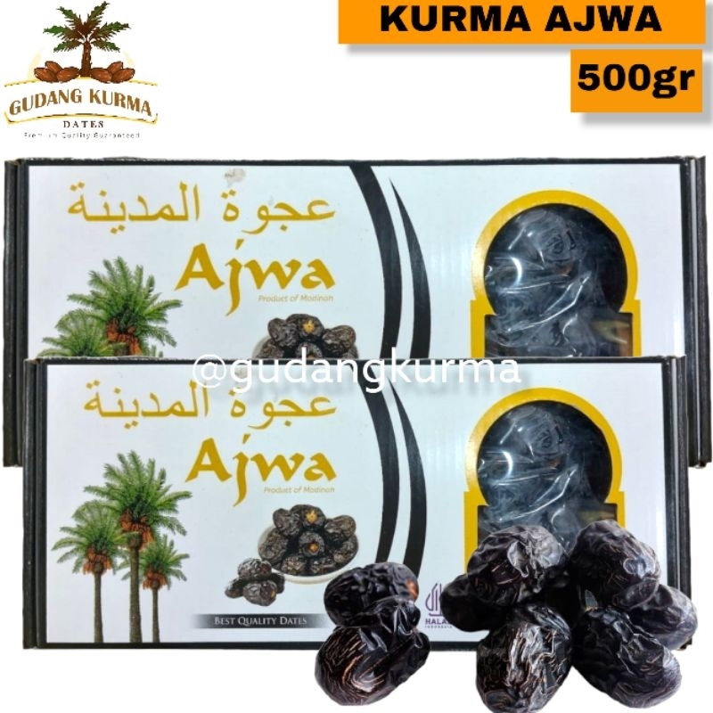 Jual Ajwa/kurma ajwa /kurma nabi kemasan box/dus 500gram | Shopee Indonesia
