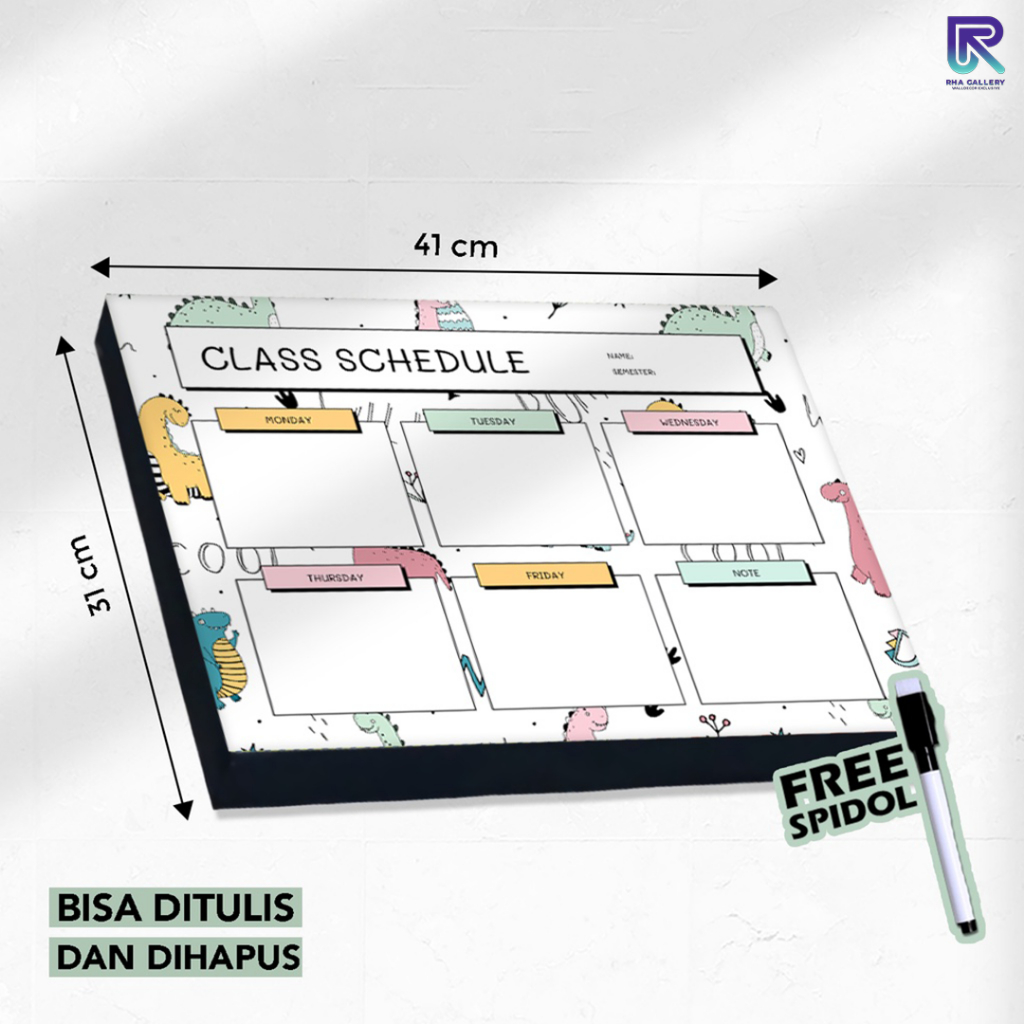 Jual RHA GALLERY Papan Tulis Kayu Sekolah Jadwal Pelajaran Siswa ...