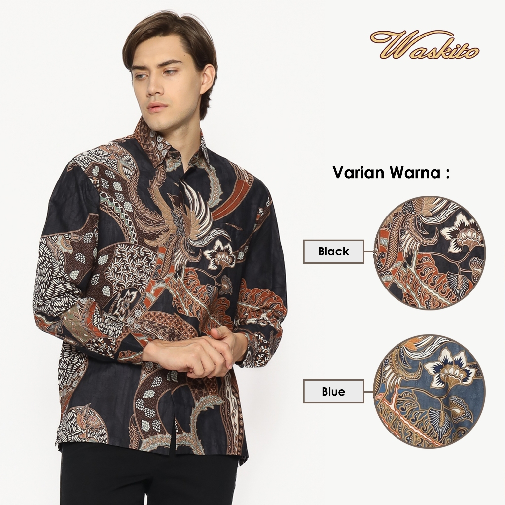 Jual Waskito Kemeja Batik Katun Pria KB LE 3305 | Shopee Indonesia