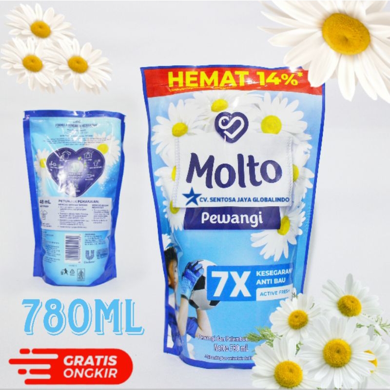 Jual Molto Pewangi Active Fresh 780ml | Keharuman Bunga Daisy | Shopee Indonesia