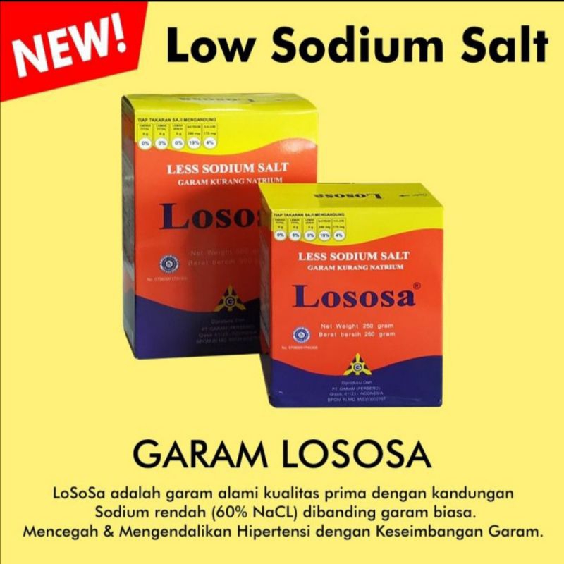 Jual Lososa 250 gram - Garam Sehat untuk Masak - Garam Rendah Natrium ...