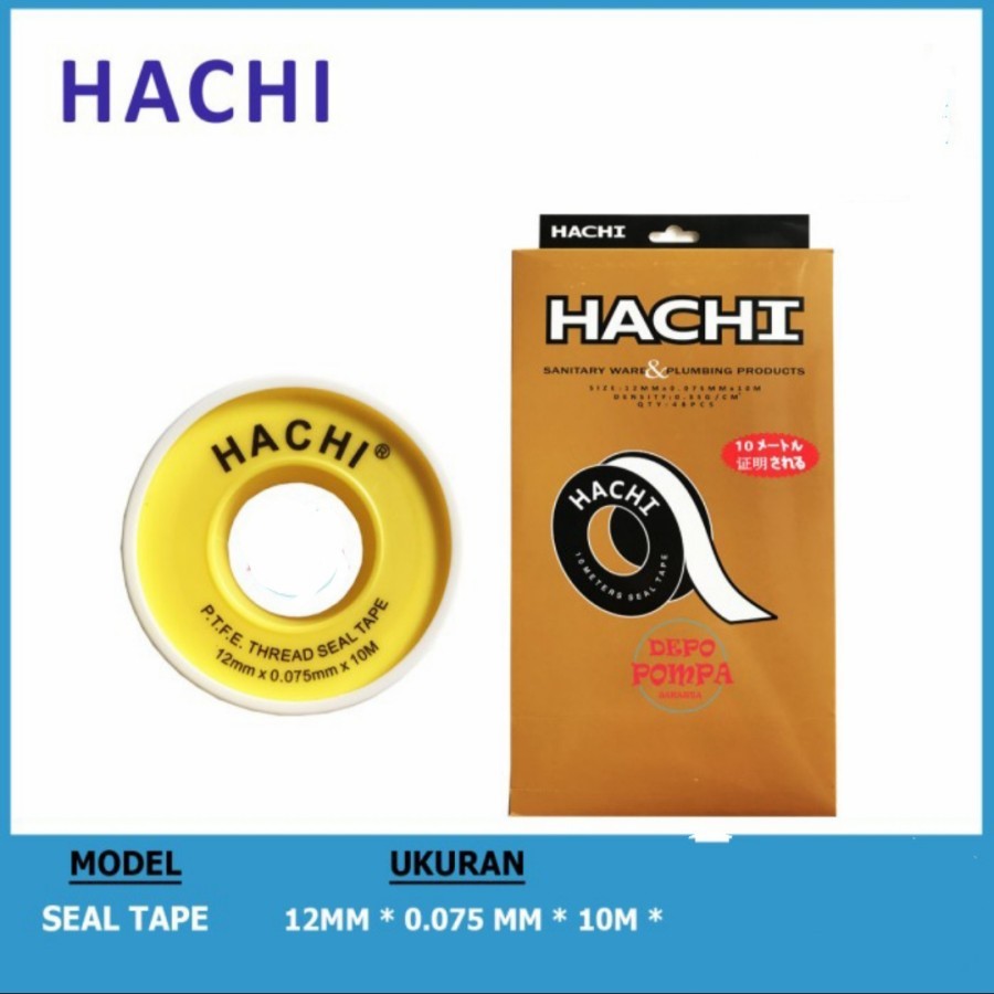 Jual Seal Tape Hachi Siltip Selotip Isolasi Keran Pipa PVC | Shopee ...