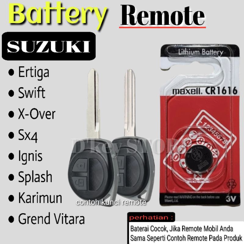 Jual Baterai Battery Batre Batrai Batre Kunci Remote Remot Mobil Ertiga Swift Ignis Splash ...
