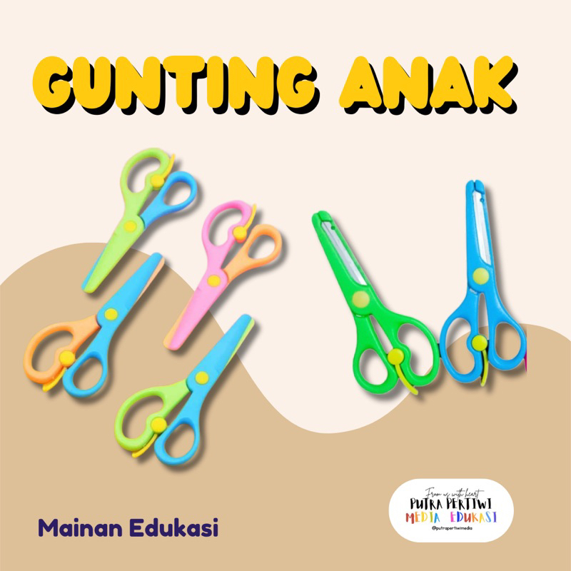 Jual Gunting Anak Aman Pemotong Kertas Kids Safety Scissor - CV. Karya ...