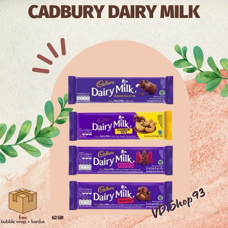 Jual CADBURRY DAIRY MILK 62GR | Shopee Indonesia