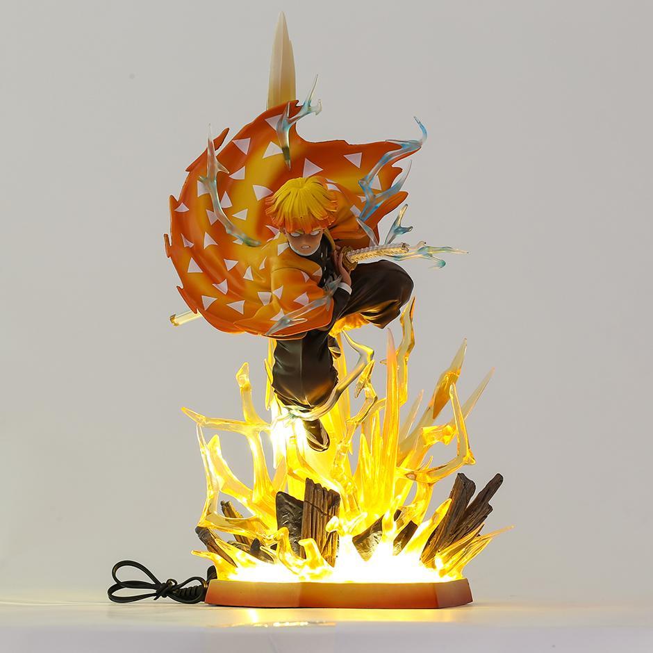 Jual Statue Zenitsu Demon Slayer Lightning LED AURA 35CM BIG SIZE Toy ...