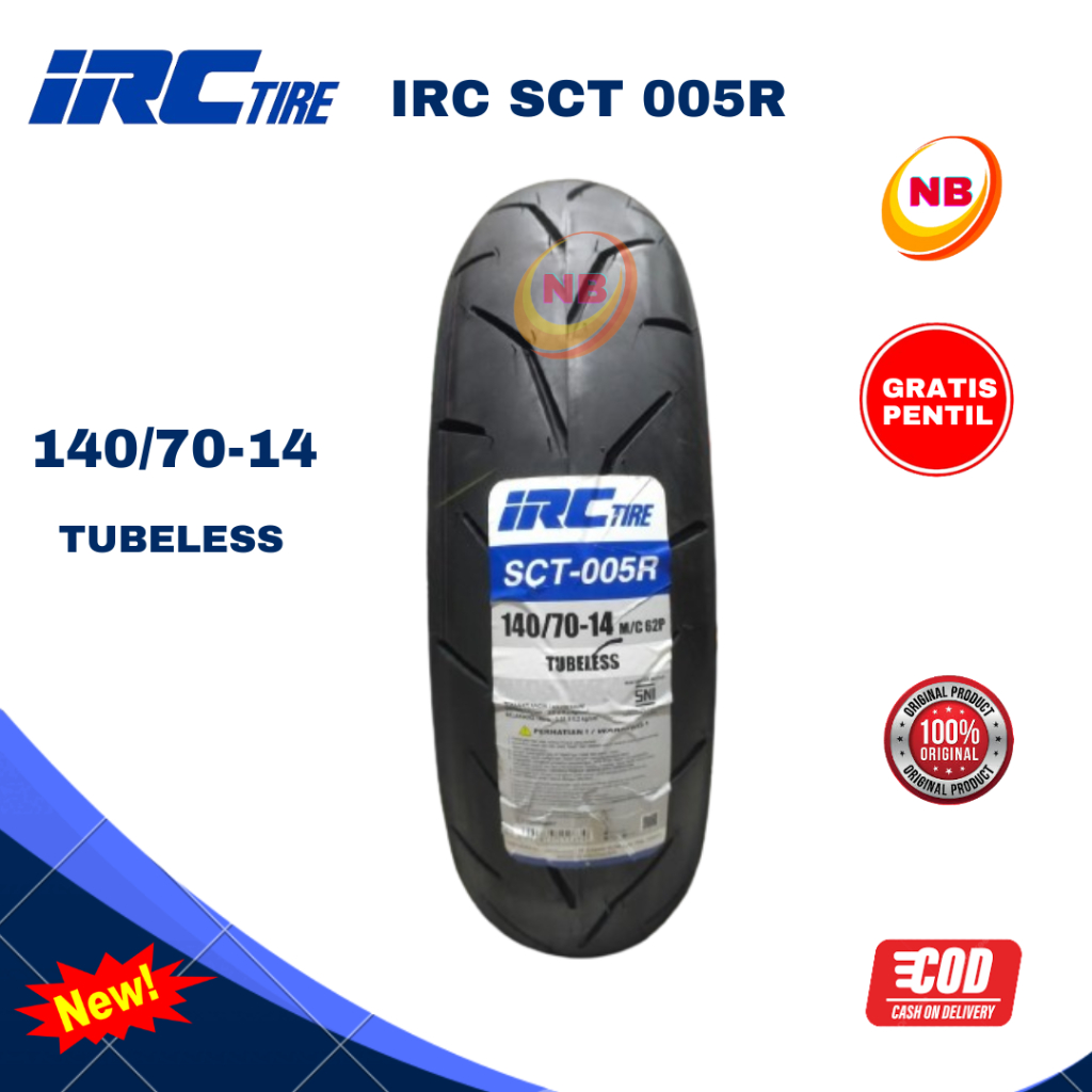 Jual IRC SCT 005 R ( SCT005 R ) ukuran 140/70-14 Ban Motor Matic ...