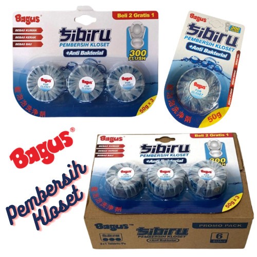 Jual Pembersih kloset Bagus Si Biru isi 3 | Shopee Indonesia