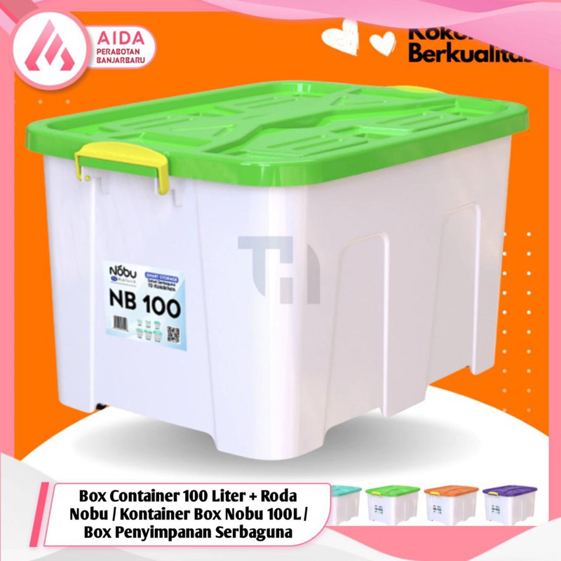 Jual Box Container 100 Liter + Roda Nobu / Kontainer Box Nobu 100L / Container Box / Box ...