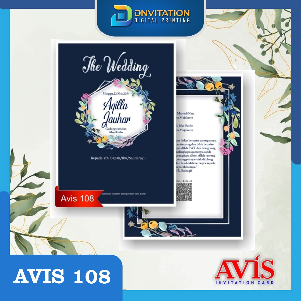 Jual UNDANGAN AVIS 108 // PLUS CETAK | Shopee Indonesia