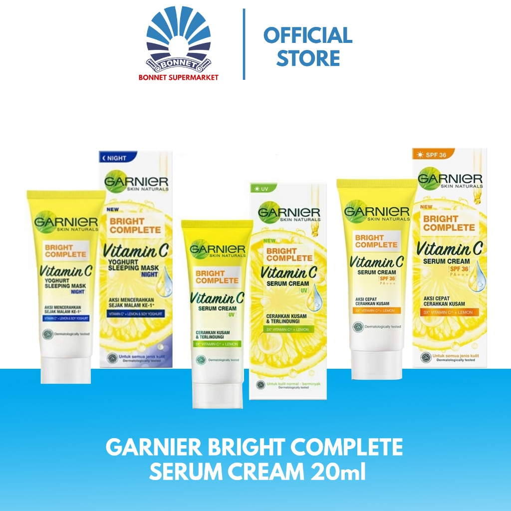 Jual Garnier Bright Complete Vitamin C Serum Cream 20ml | Shopee Indonesia