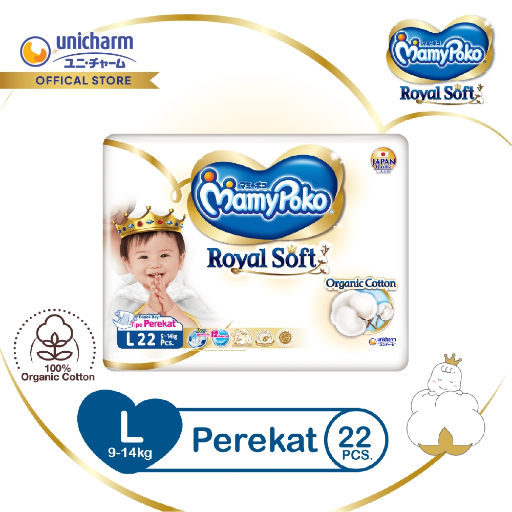 Jual MamyPoko Perekat Royal Soft - L 22 - Popok Tape | Shopee Indonesia
