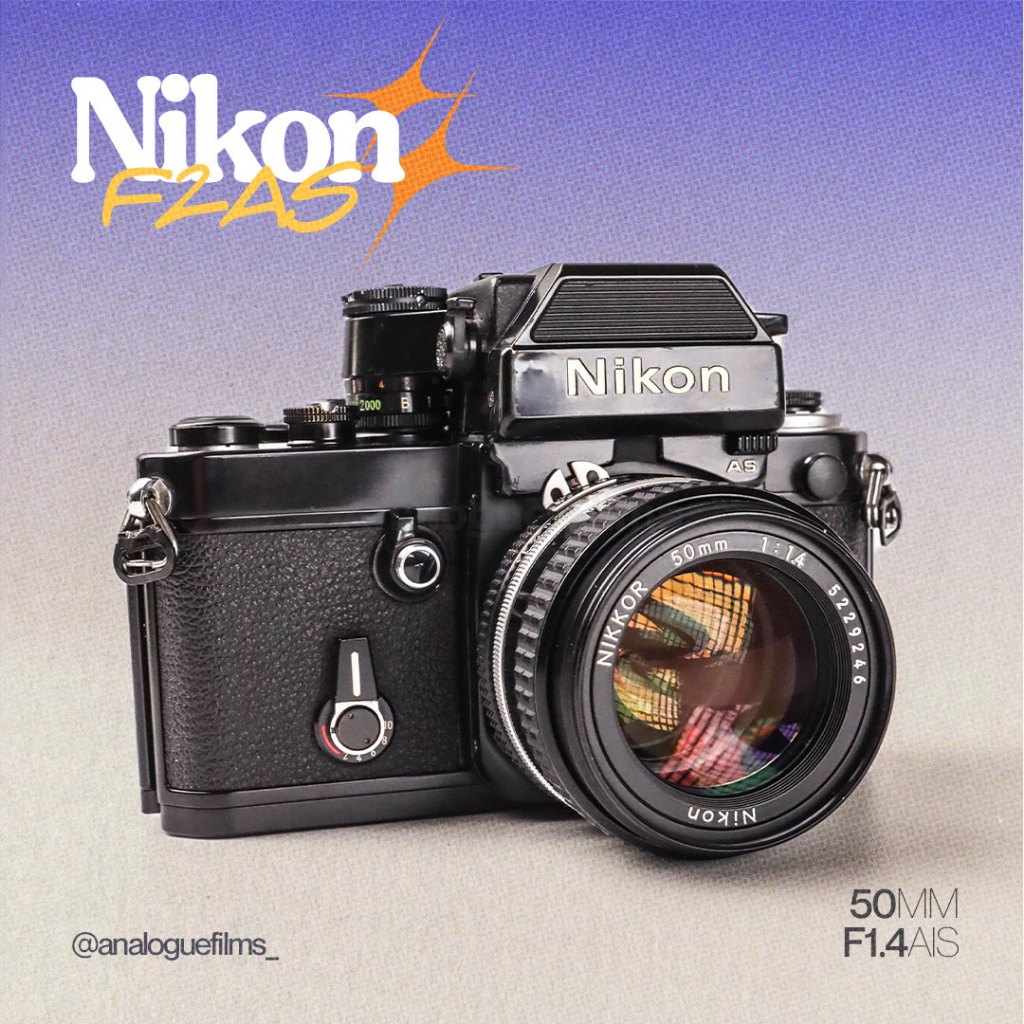 Jual Kamera Analog Nikon F2AS kit 50mm f1.4 AI-S Super Mulus Normal ! | Shopee Indonesia