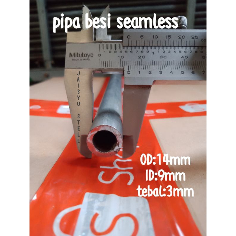 Jual pipa besi seamless OD:14mm ID:9mm tebal:2.5mm panjng: 70cm sampai 100cm | Shopee Indonesia