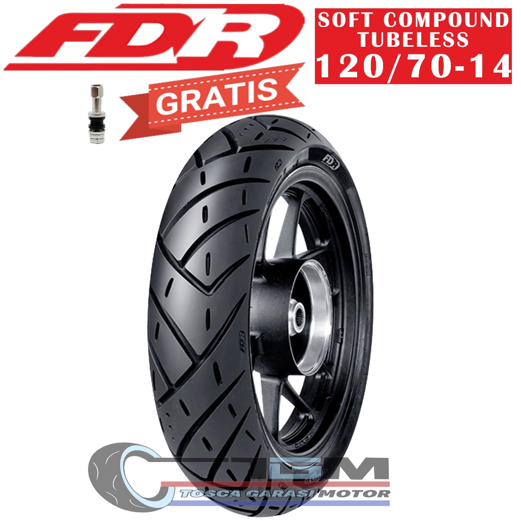 Jual BAN MOTOR RING 14 120/70-14 FDR ULTIMATE TUBELESS 100% ORIGINAL ...
