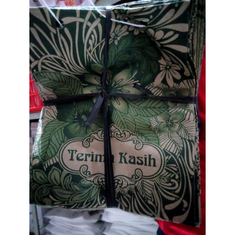 Jual [ISI 50 PC] PAPER BAG BATIK TAS KERTAS MOTIF BATIK UK 14X4X17 ...
