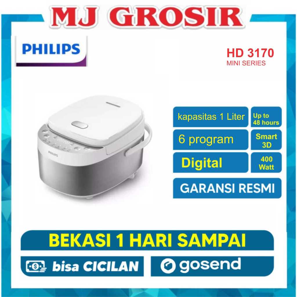 Jual MAGIC COM PHILIPS HD 3170 TEFLON 1 LITER MURAH | Shopee Indonesia