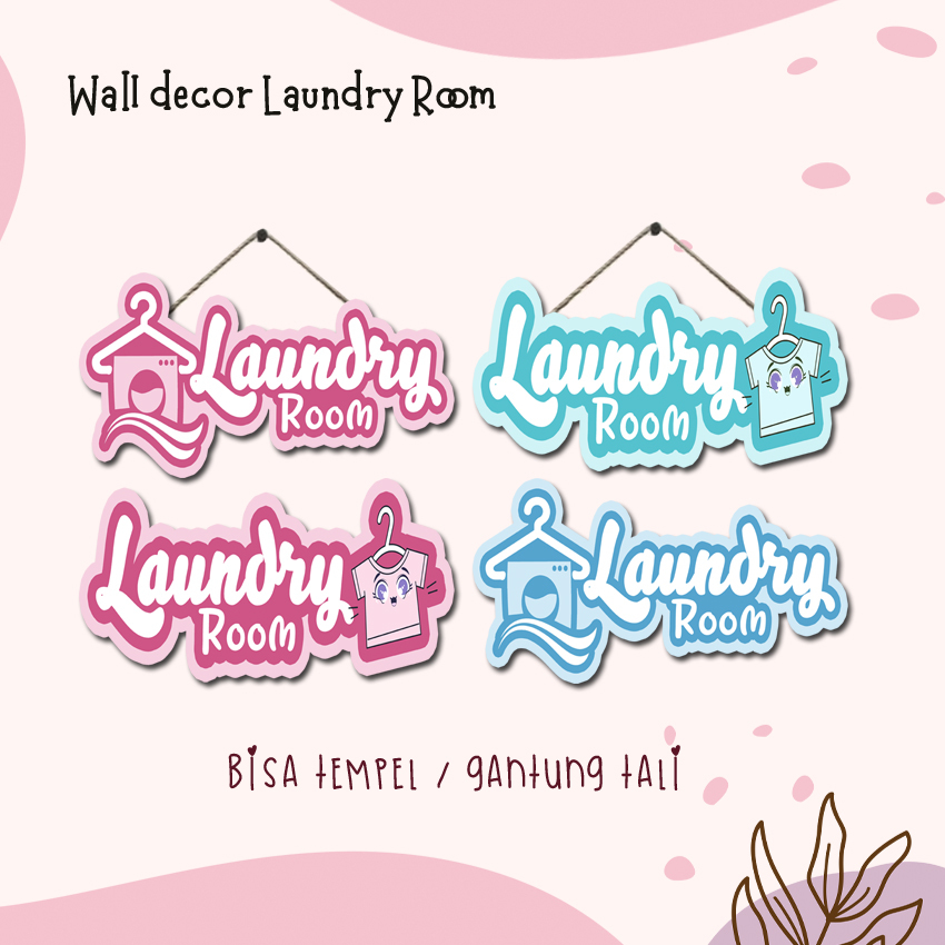 Jual Papan Nama Tulisan Hiasan Dinding Laundry Sign Signage | Shopee ...